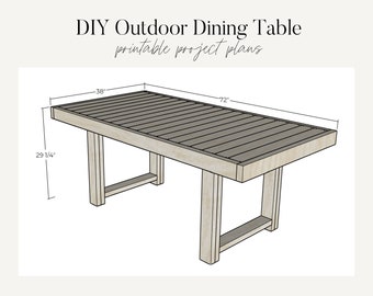 Dining Table Woodworking Plans - Etsy
