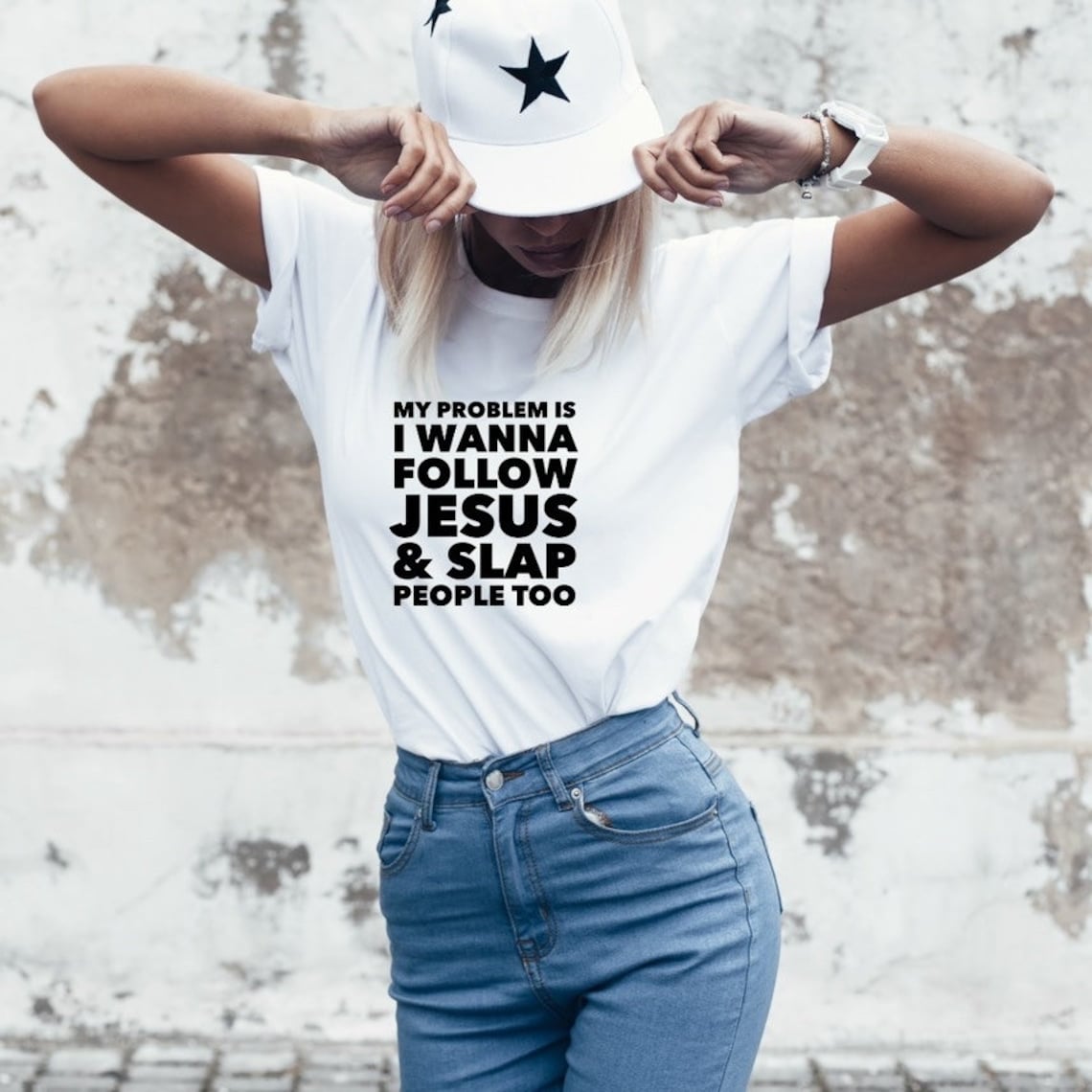 Follow Jesus and Slap People Too Svg Follow Jesus Svg Funny Shirt Funny ...