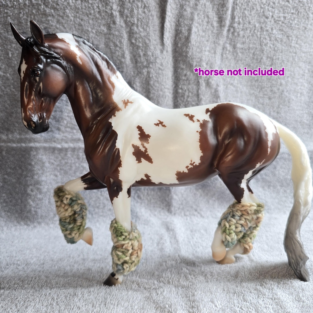 Vintage Handmade Crochet Model Horse Shipping Boots, Fits Most Traditional Size Breyer and Peter ...