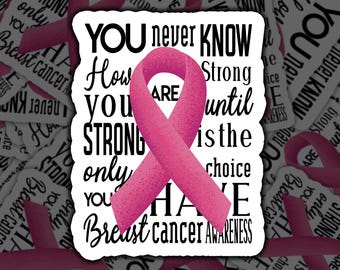 Breast Cancer Ribbon Vinyl Decal Car Window Cancer Awareness Sticker - Etsy