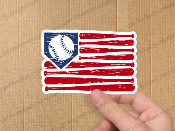 Baseball Flag Sticker Stickers - Etsy