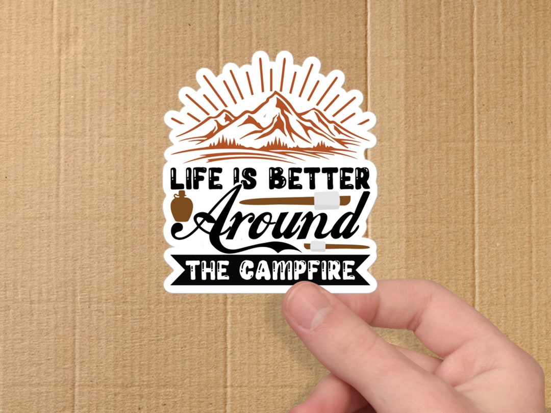 Campfire Sticker, Campfire Decal, Campfire Design, Campfire Art ...