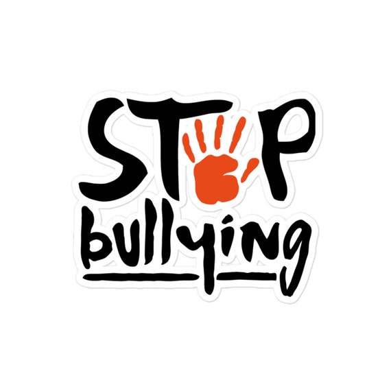 Orange Hand Anti Bullying Stop Bullying Sticker Stickers | Etsy
