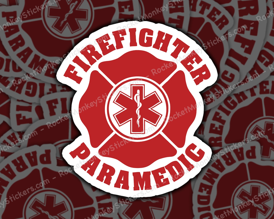 Firefighter Paramedic, Sticker, Stickers - Etsy