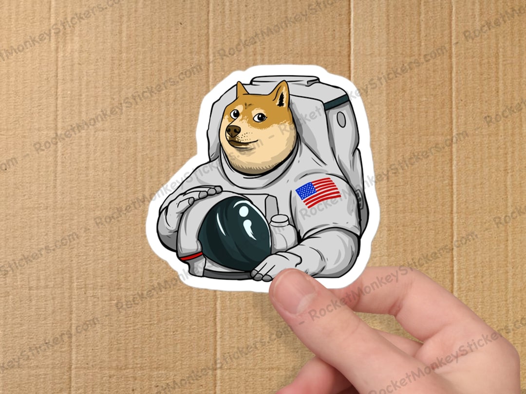 Dogecoin Sticker Dogecoin Doge Coin Sticker Doge Crypto - Etsy