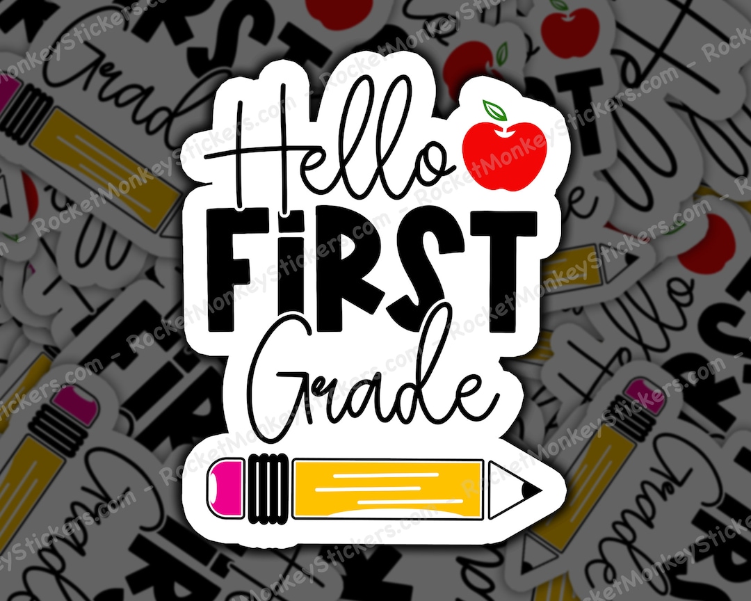 First Grade Student, Sticker, First Grade Sticker, First Grade Student ...
