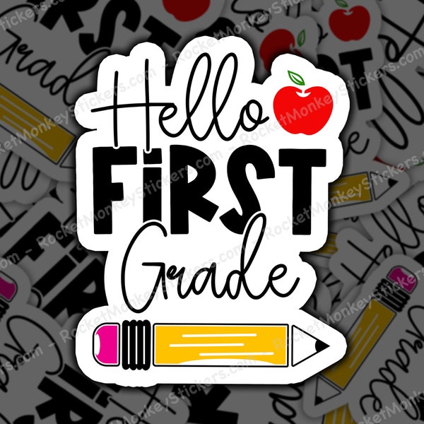 First Grade Stickers - Etsy