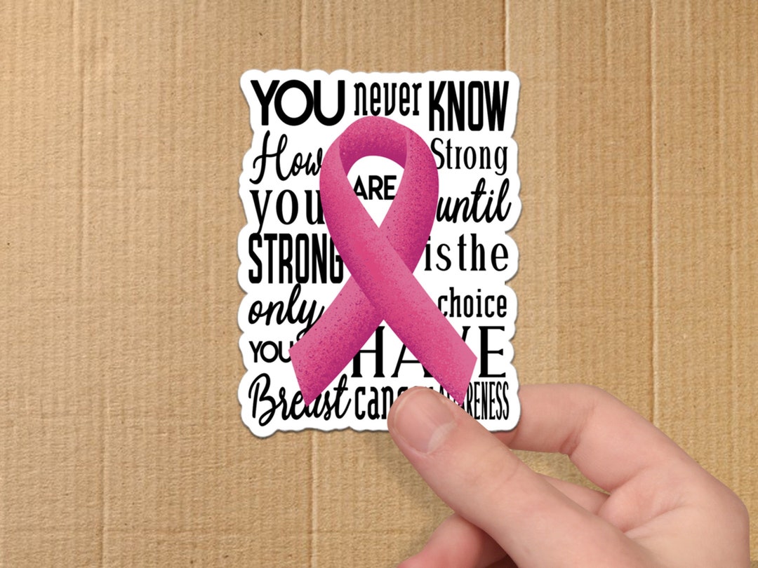 Pink Ribbon Sticker, Cancer Awareness, Breast Cancer Gift, Awareness ...
