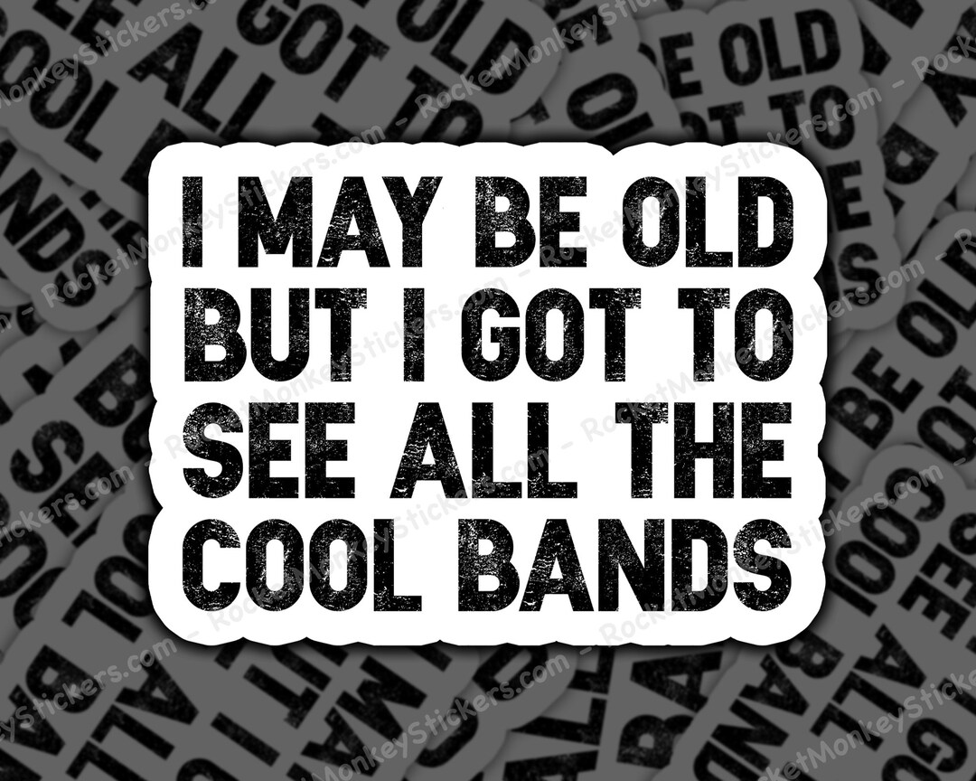 Funny Music Sticker, Retro Band Sticker, Cool Band Sticker, Music Lover ...