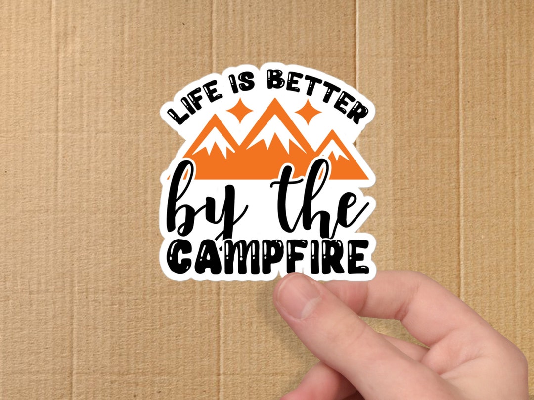 Camp Life Sticker, Rustic Decor, Camping Essentials, Fire Lovers ...