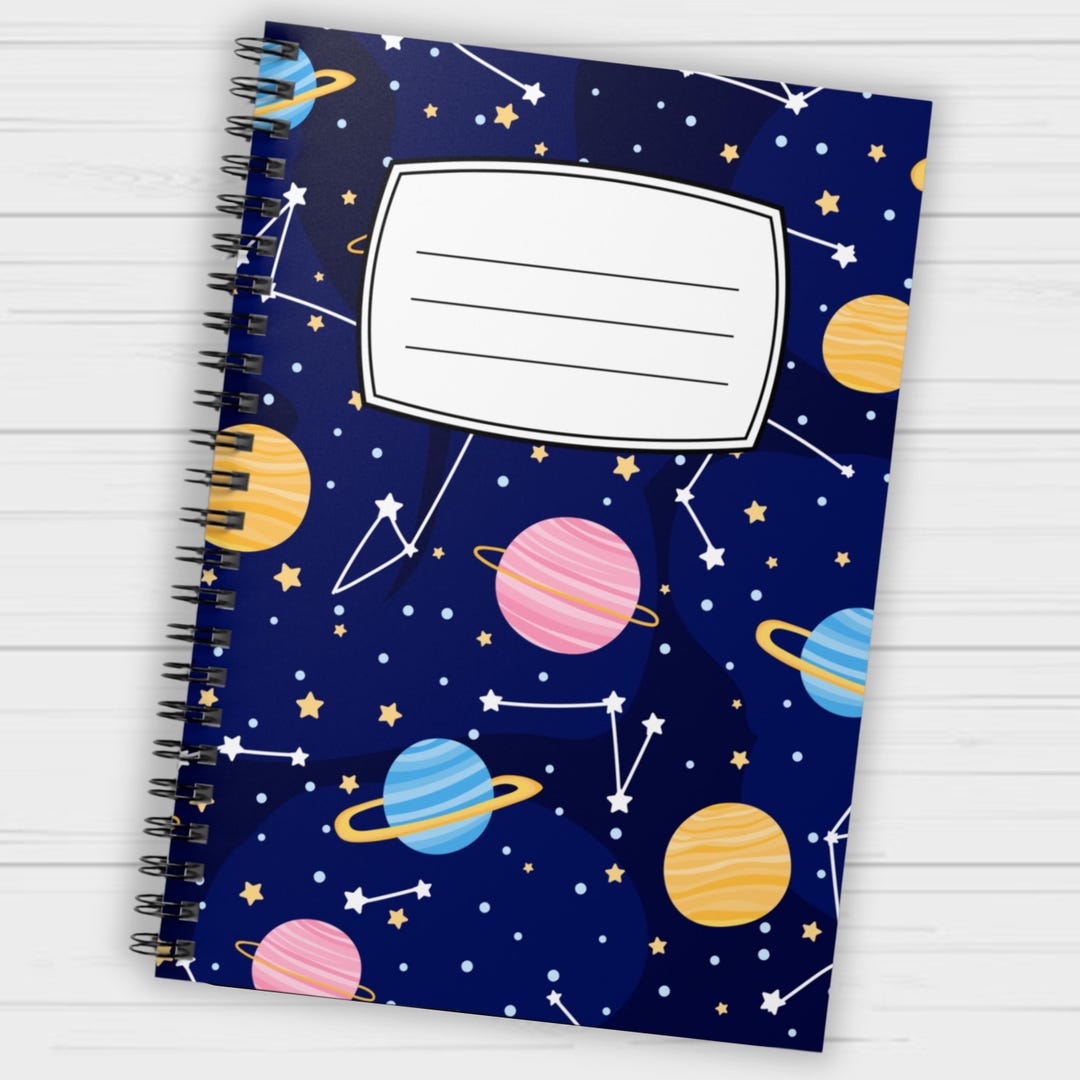 Space Notebook, Solar System Journal, Planet Notebook for Kids, Spiral ...