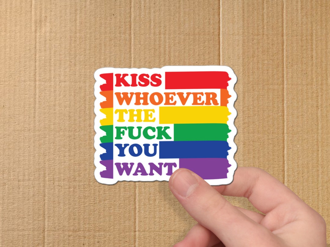 Gay Pride, Kiss Who You Want, Sticker, Stickers - Etsy