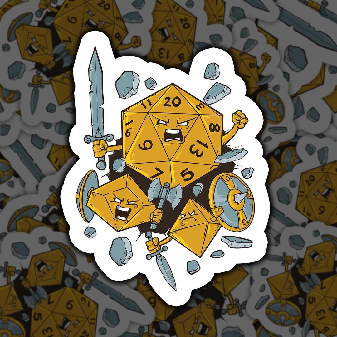 Dungeon Master, Sticker, Gaming Sticker, Geek Gift, Geek Sticker, Dice ...