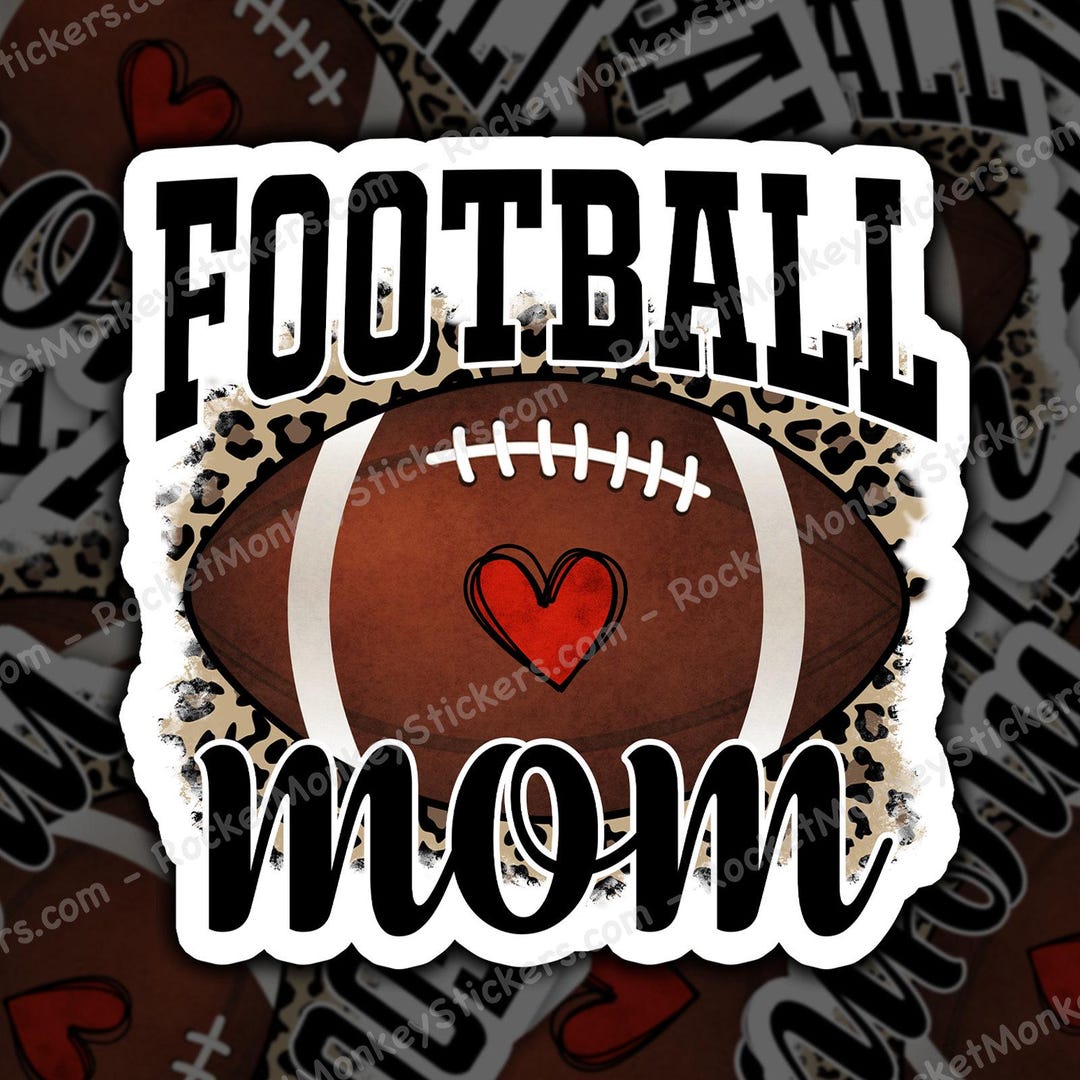 Football Mom, Sticker, Stickers, Football Gifts, Sports Mom, Football ...
