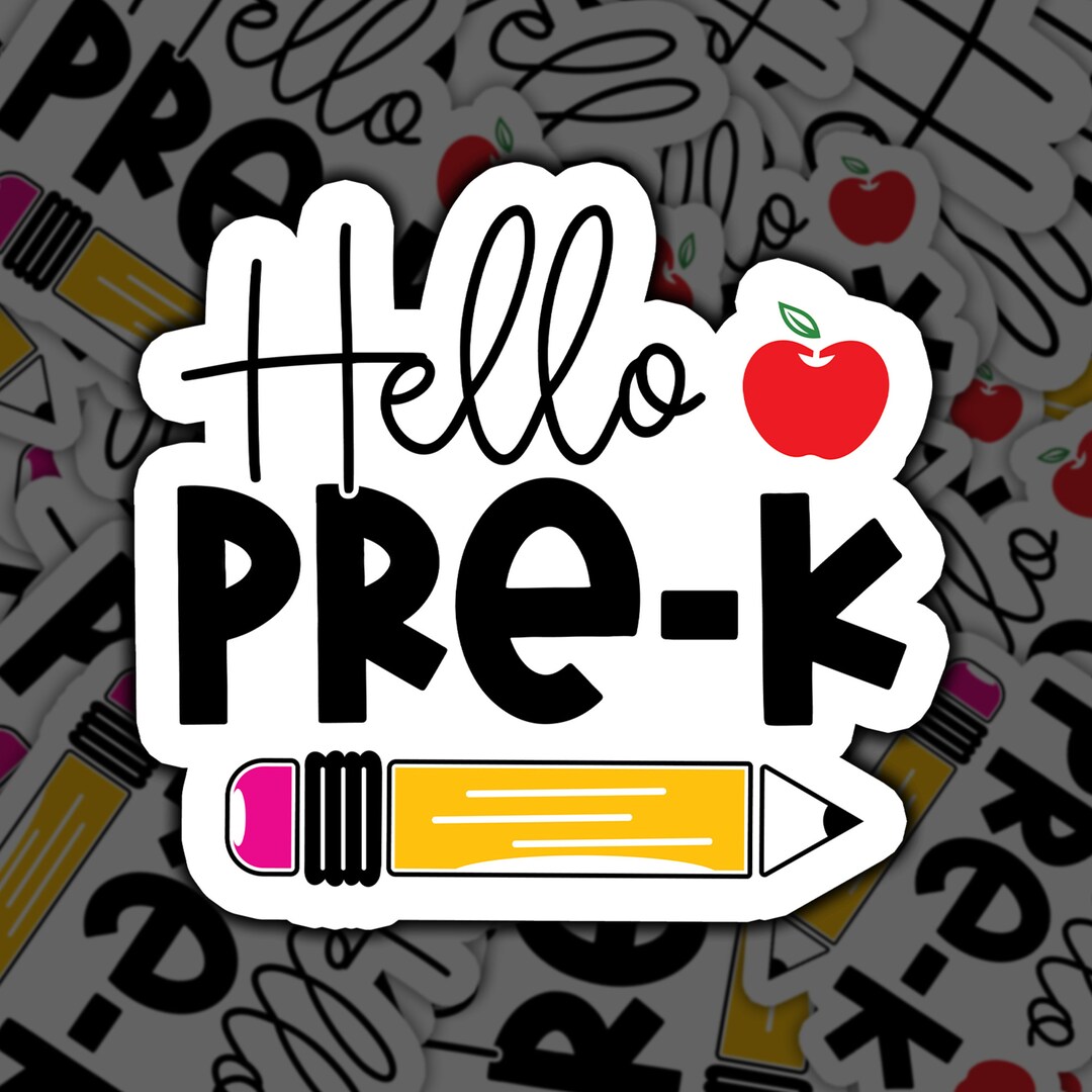 Hello Pre-k, Pre-k Sticker, Back to School, Preschool Life, Pre-k Life ...