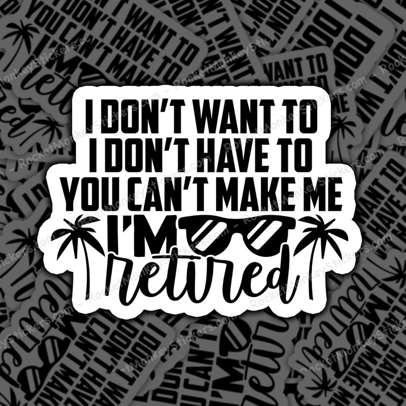 Retirement Sticker - Etsy