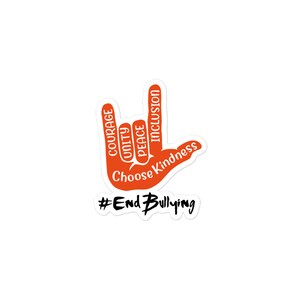 End Bullying, Peace Love Unity, Stop Bullying, Orange Hand, Sticker ...