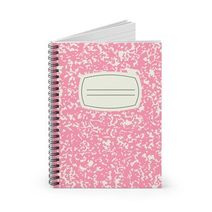 Pink Spiral Notebook, Ruled Line, School Journal, Student Notebook ...