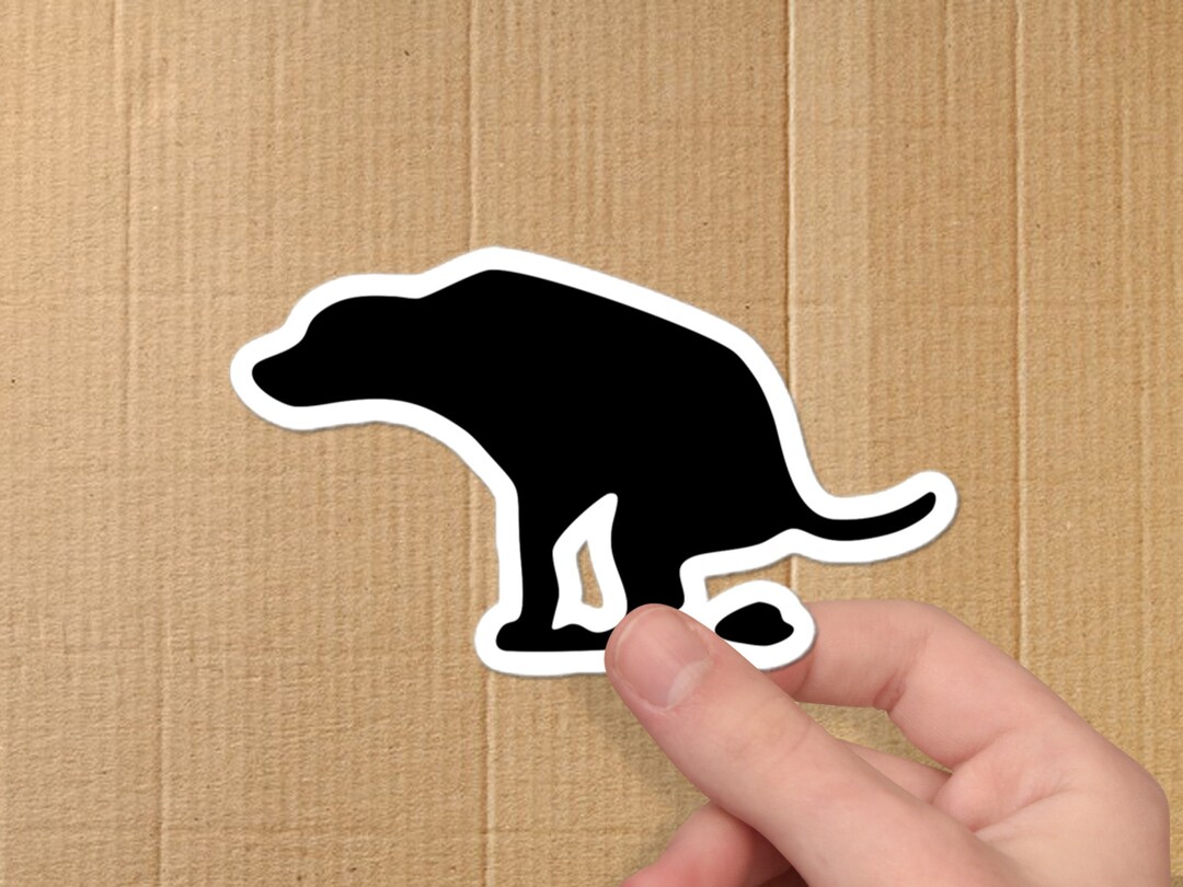 Dog Pooping Sticker Stickers - Etsy