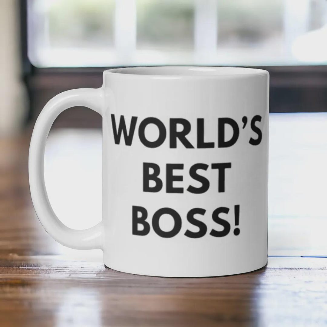 World’s Best Boss Mug - Funny Office Gift for Manager, the Office ...