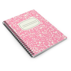 Pink Spiral Notebook, Ruled Line, School Journal, Student Notebook ...