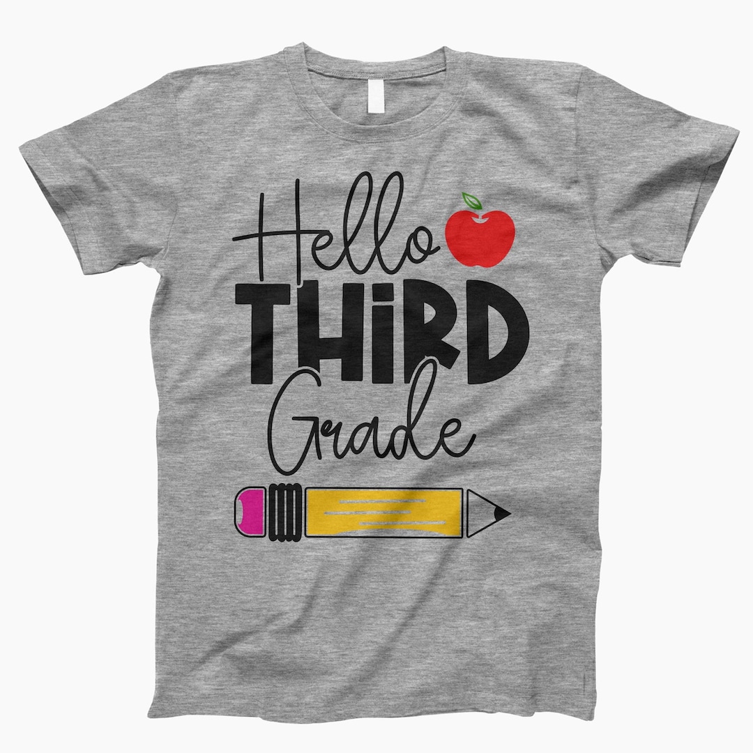 Third Grade, T Shirt, Grade Three Class, Elementary School, Third Grade ...