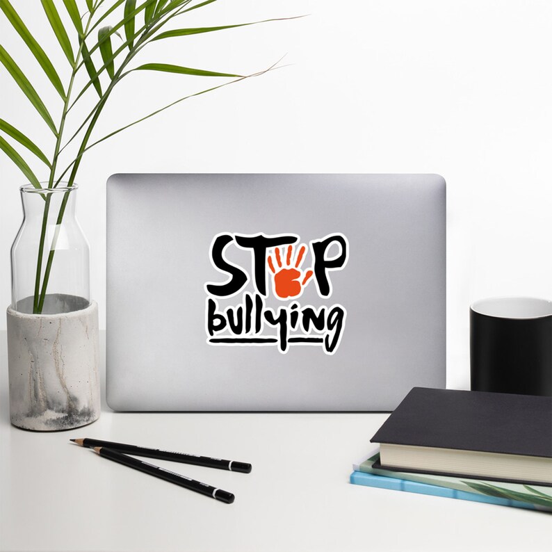 Orange Hand Anti Bullying Stop Bullying Sticker Stickers | Etsy