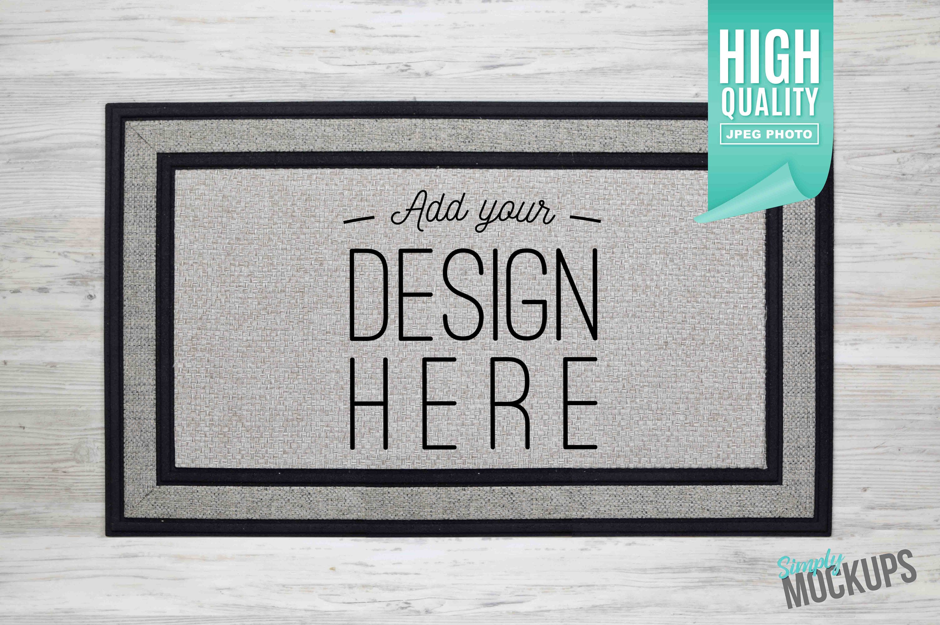 Simple Sublimation Doormat Mockup With No Props | Digital File - Etsy