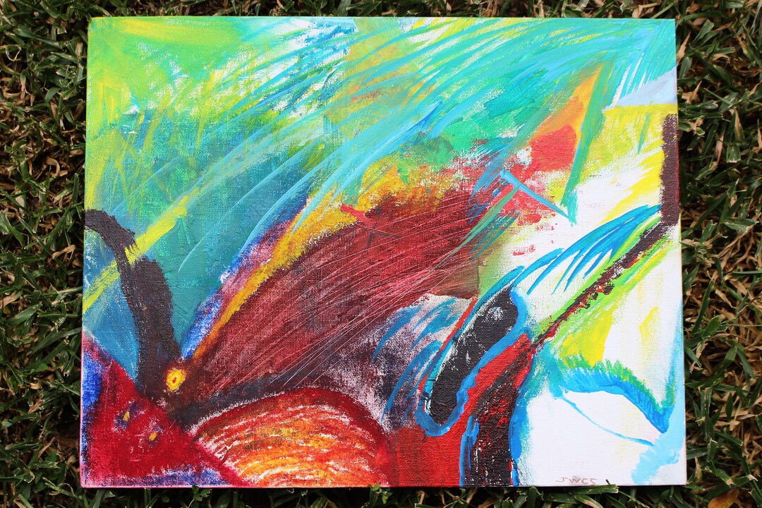 Original Painting "the Beginning" Acrylic on Canvas - Etsy