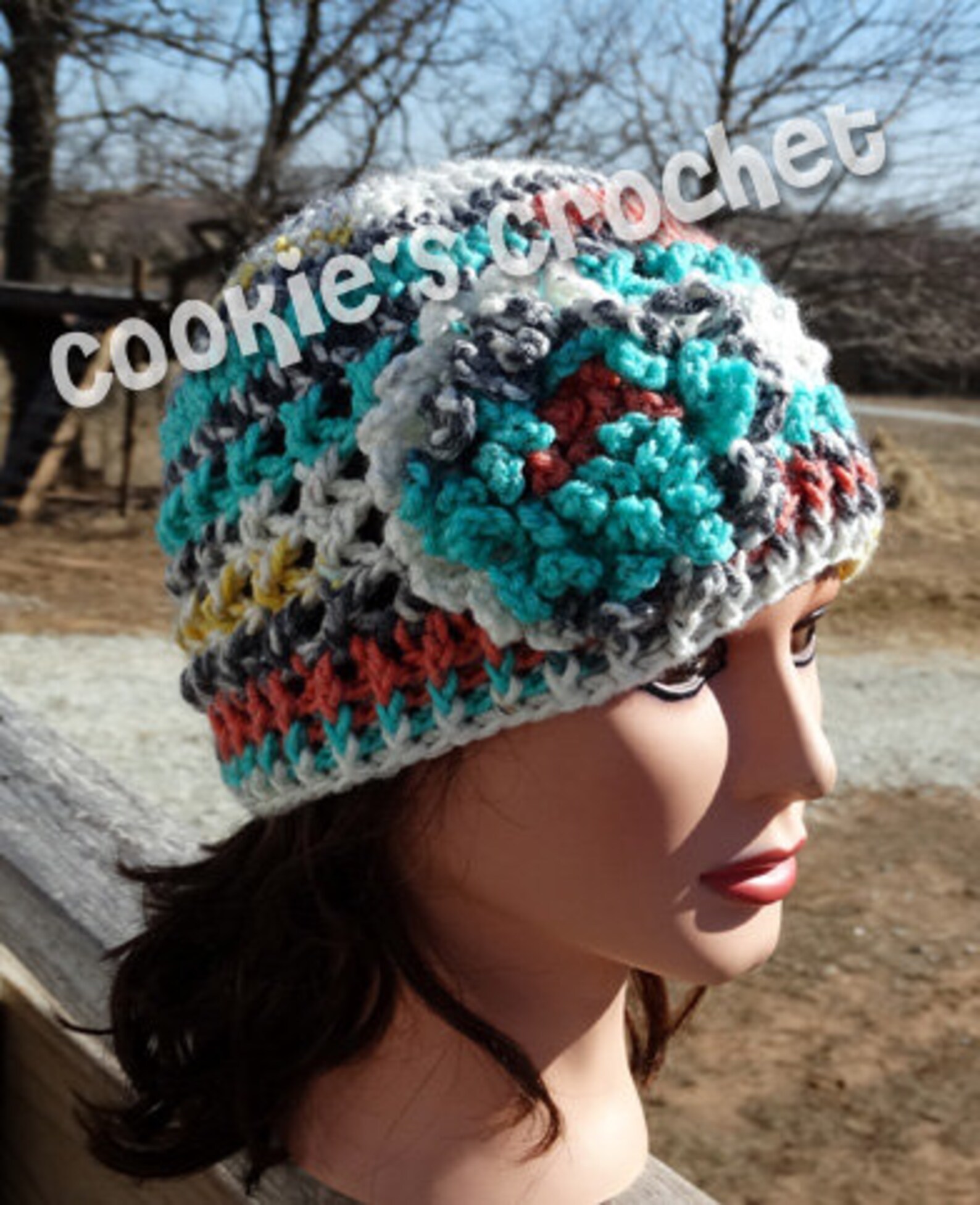 Crochet PATTERN: Spring Lattice Beanie and Messy Bun Hat PDF | Etsy