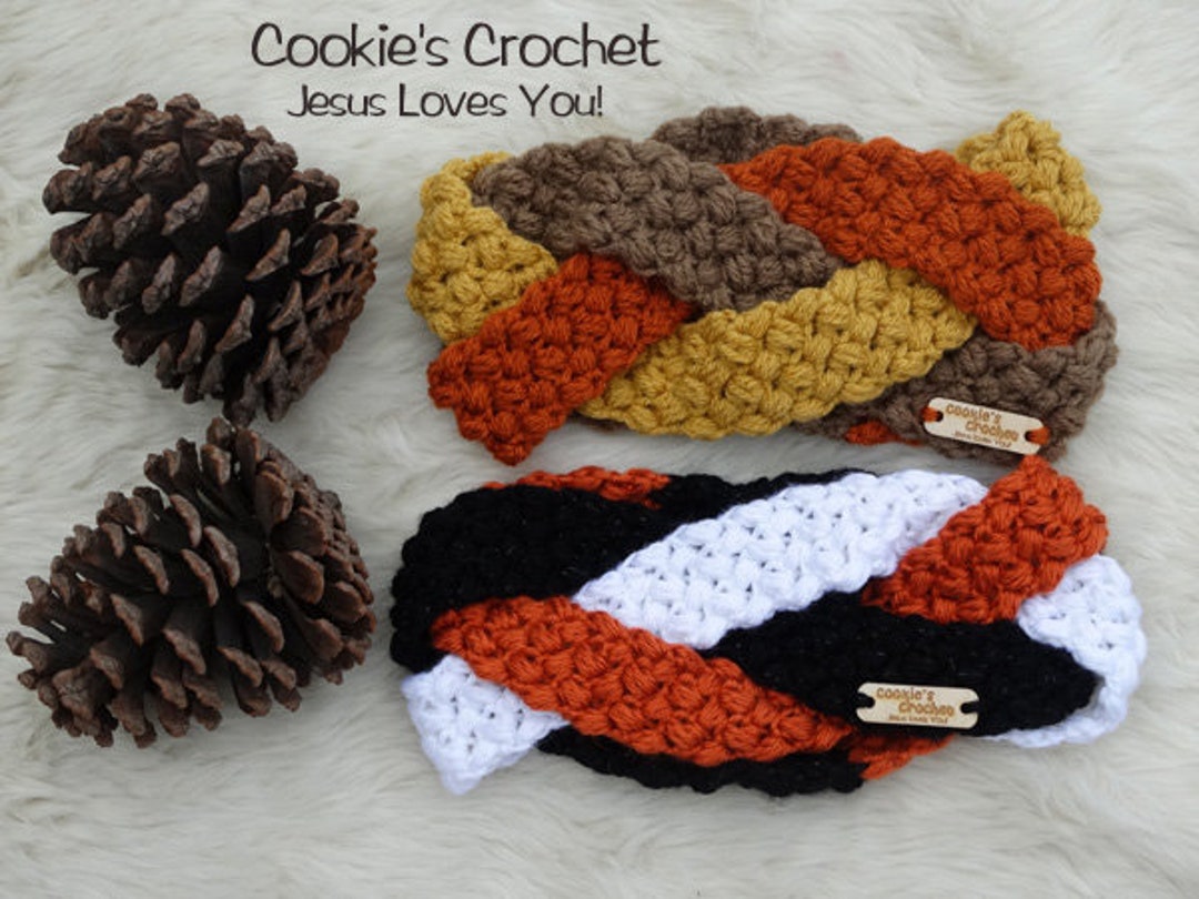 Crochet PATTERN: Braided Beans Ear Warmer Headband Crochet Headwrap PDF ...
