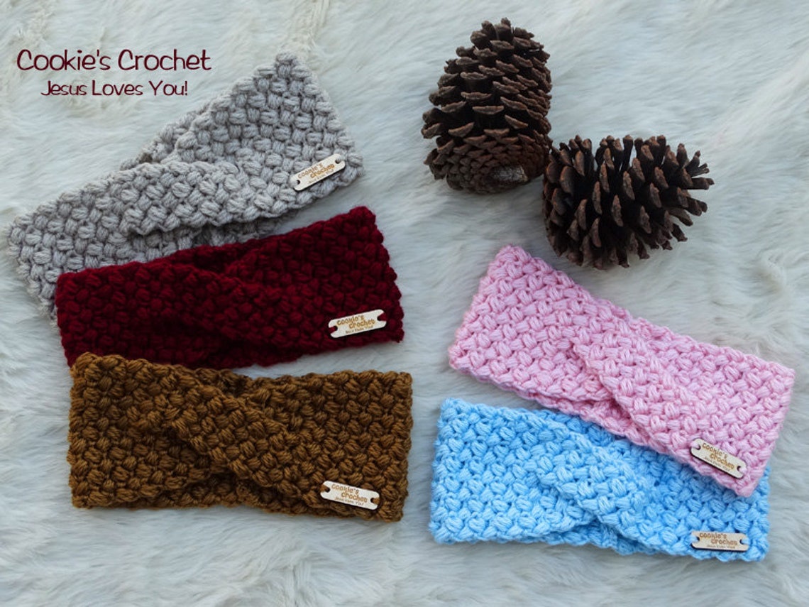 Crochet PATTERN: Twisted Beans Ear Warmer Headband Crochet | Etsy