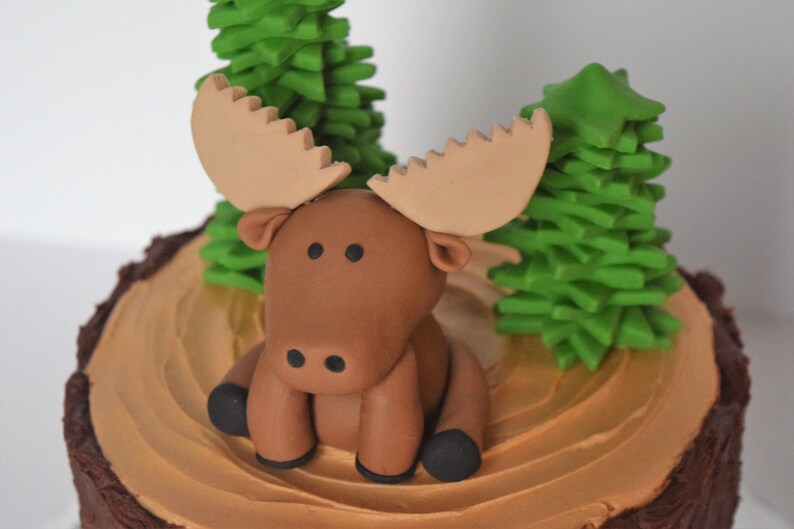 Fondant Moose Cake Topper - Etsy