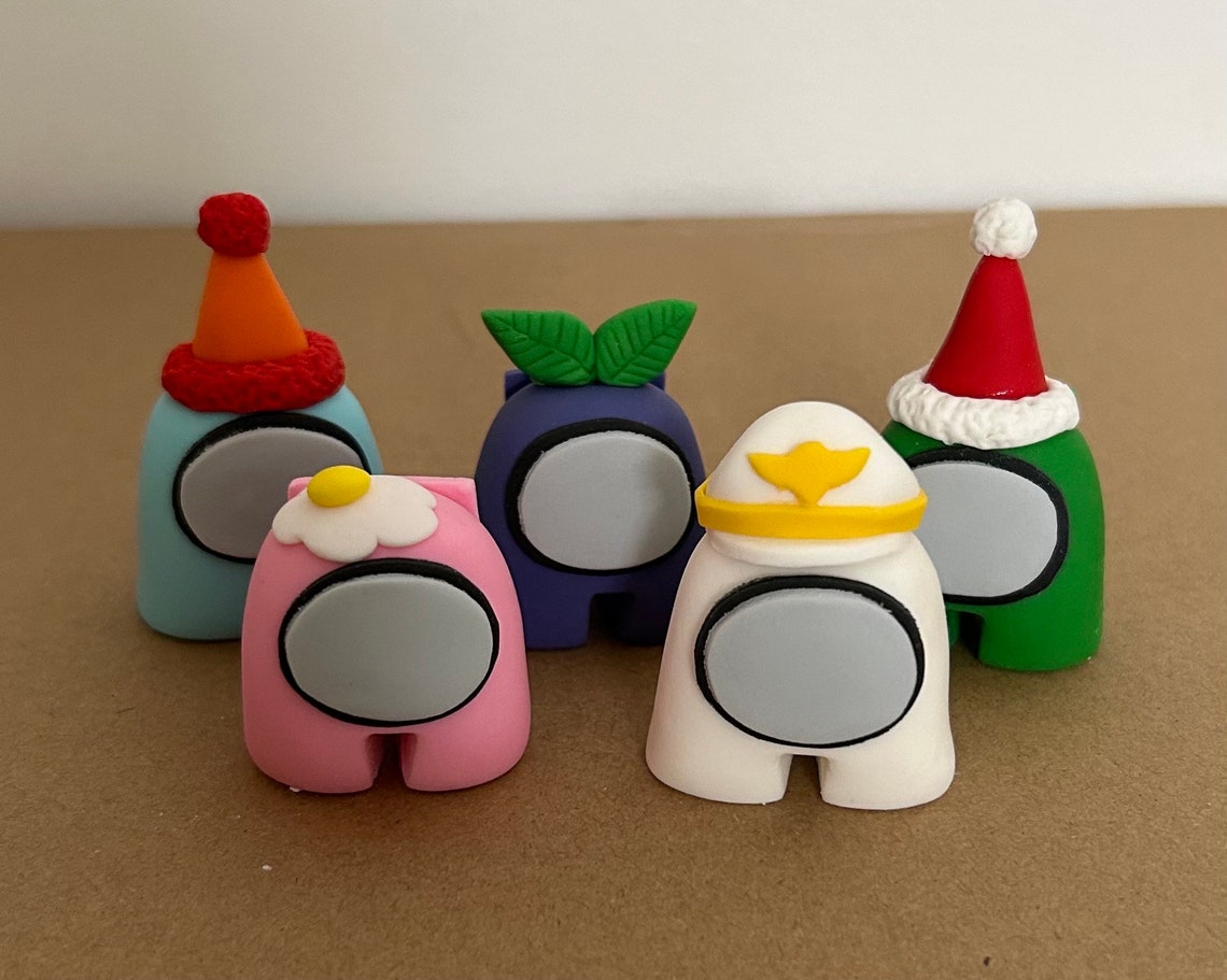 AMONG US INSPIRED Fondant Toppers - Etsy