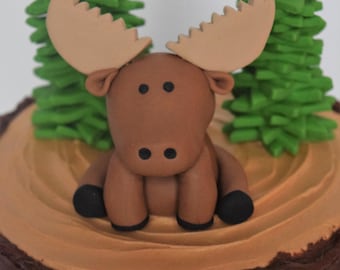 Moose Wedding Cake Topper-alaskan Moose-moose Cake | Etsy