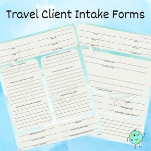 Travel Agent Client Intake Form - Etsy