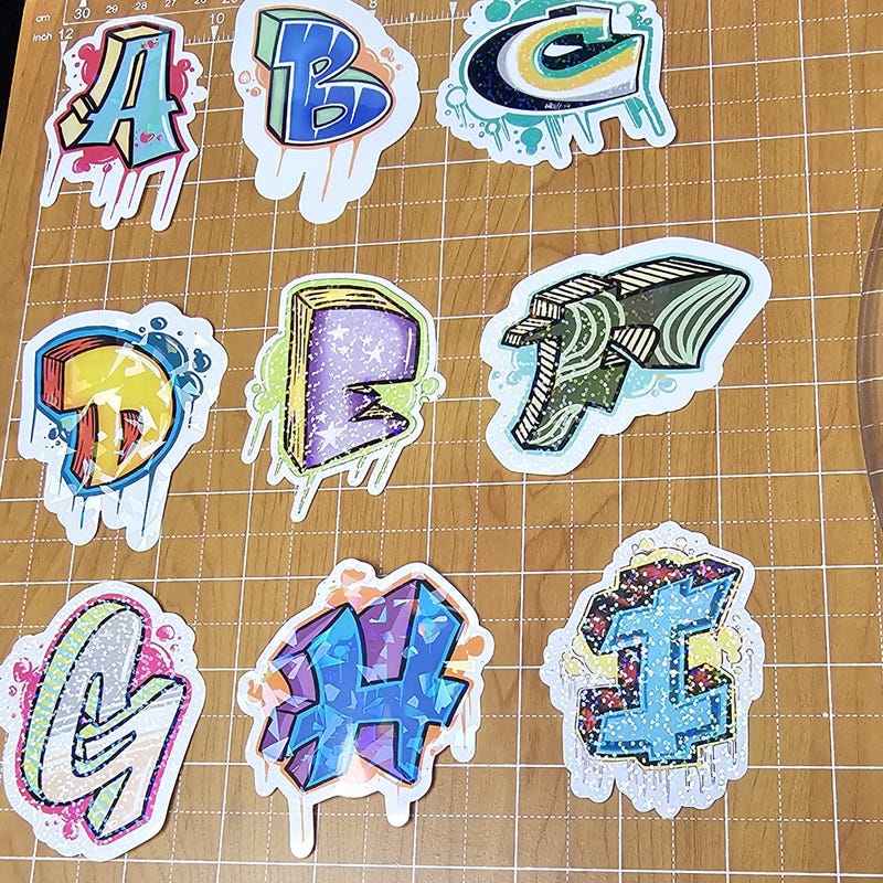 Graffiti Letters Sticker - Etsy