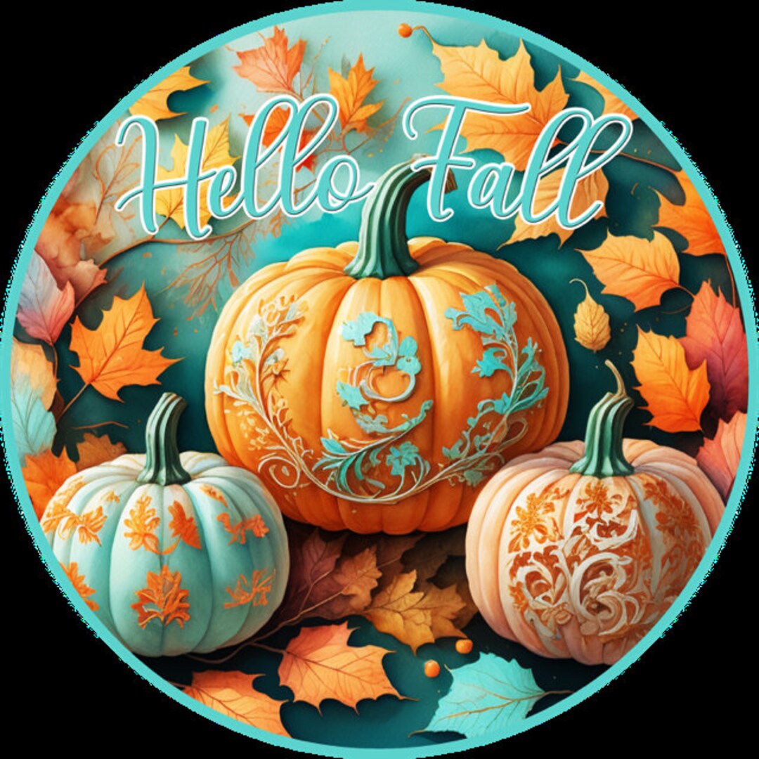 Fall Pumpkins Sign, Hello Fall Pumpkin Sign, Thanksgiving Sign, Wreath ...