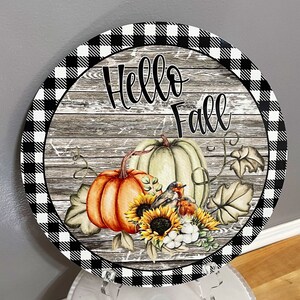 Fall Wreath Sign, Autumn Decor, Fall Pumpkin Sign, Craft Supplies ...