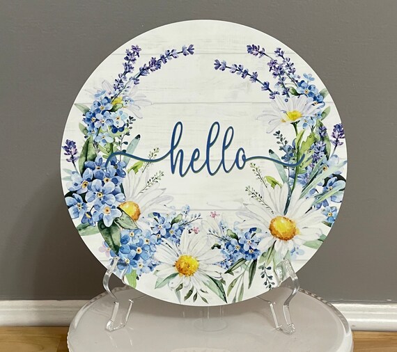 Spring Daisy Wreath Sign Metal Sign Wreath Attachment Craft | Etsy