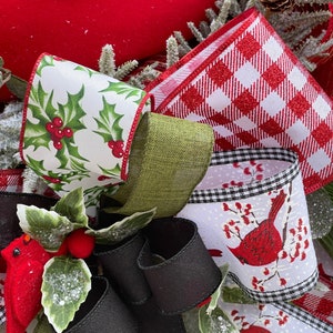 Cardinal Wreath for Front Door, Winter Wreath, Cardinal Decor ...