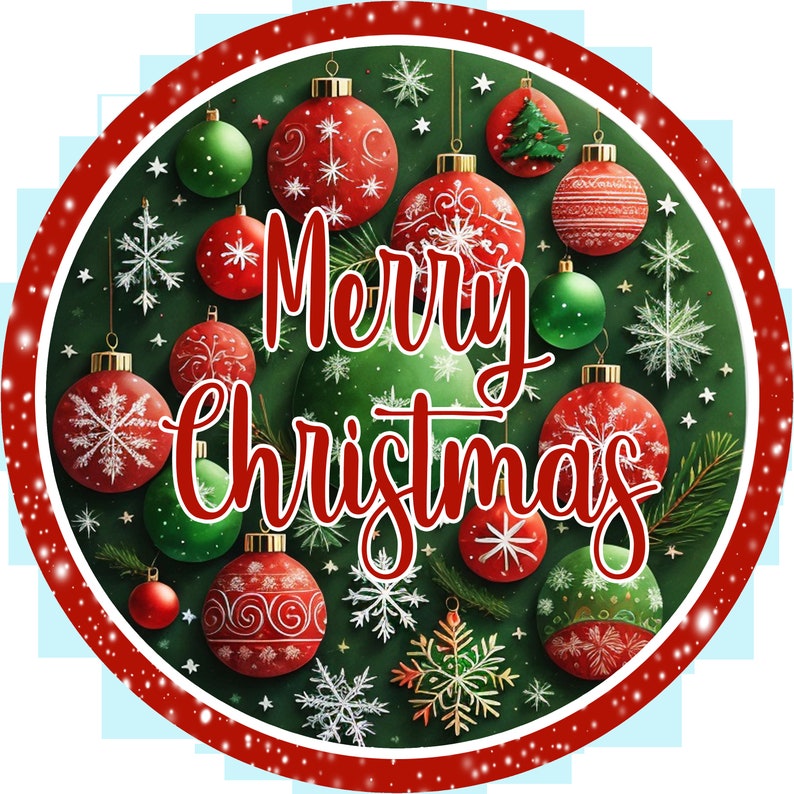 Christmas Ornament Sign, Christmas Sign, Wreath Attachment, Holiday ...