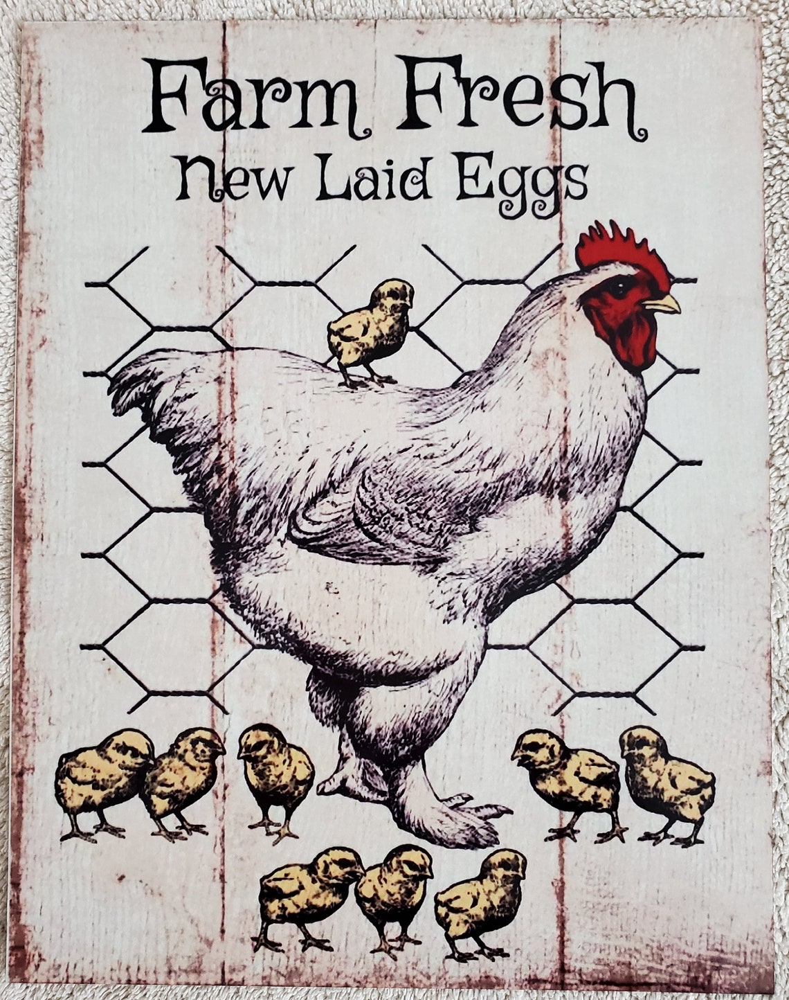 Farm Fresh Sign Farmhouse Sign Chicken Wreath Sign Front - Etsy