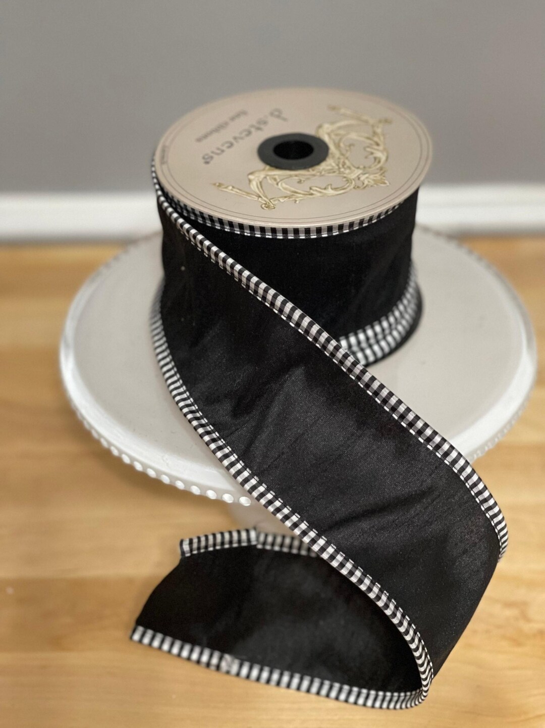 Designer Wired Ribbon, 2.5” X10yds, Craft Supplies, Wreath Attachment ...