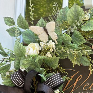 Everyday Welcome Wreath for Front Door, Rose Wreath, Classic Decor ...