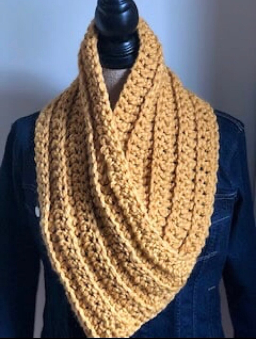 Crochet Cowl (queen Cowl), Yellow Color - Etsy