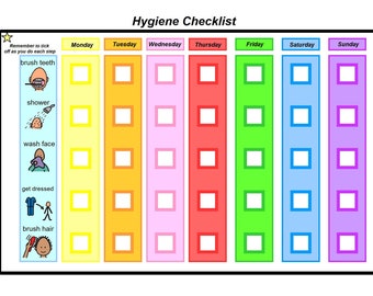 Hygiene chart | Etsy