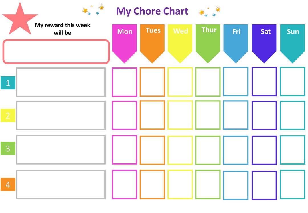 Chore Chart - Etsy
