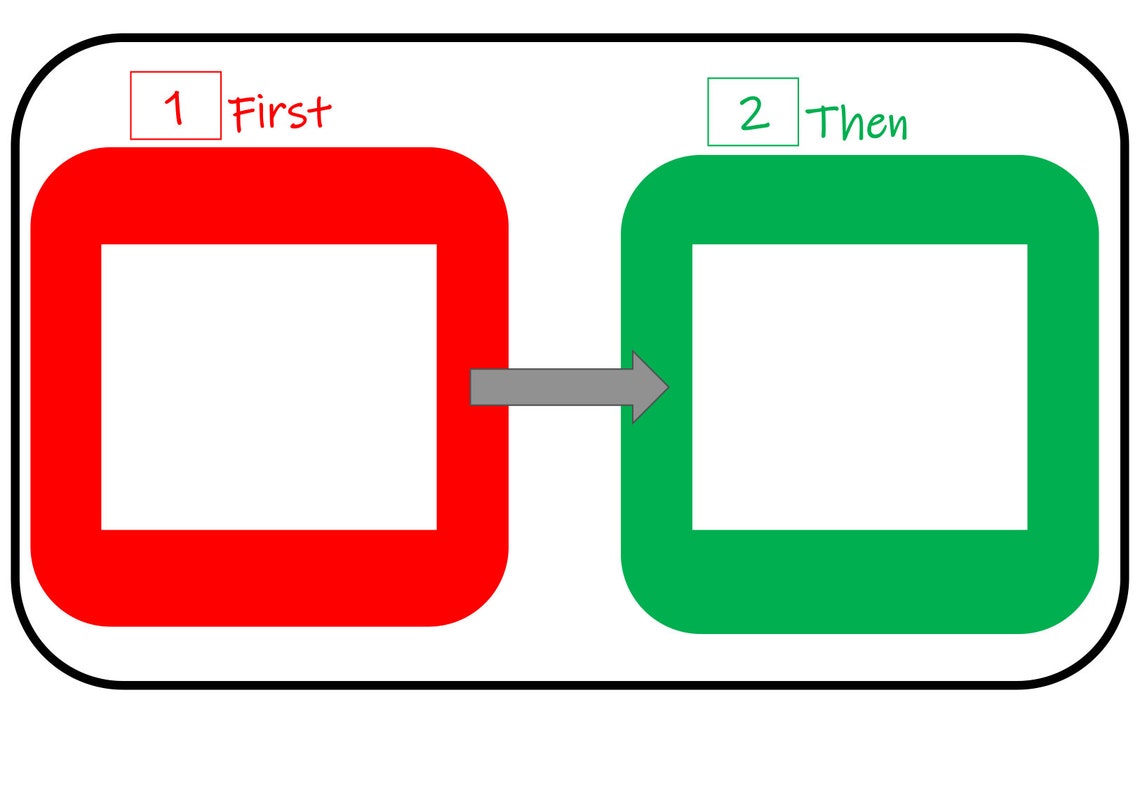 First and Then Board With Symbols - Etsy
