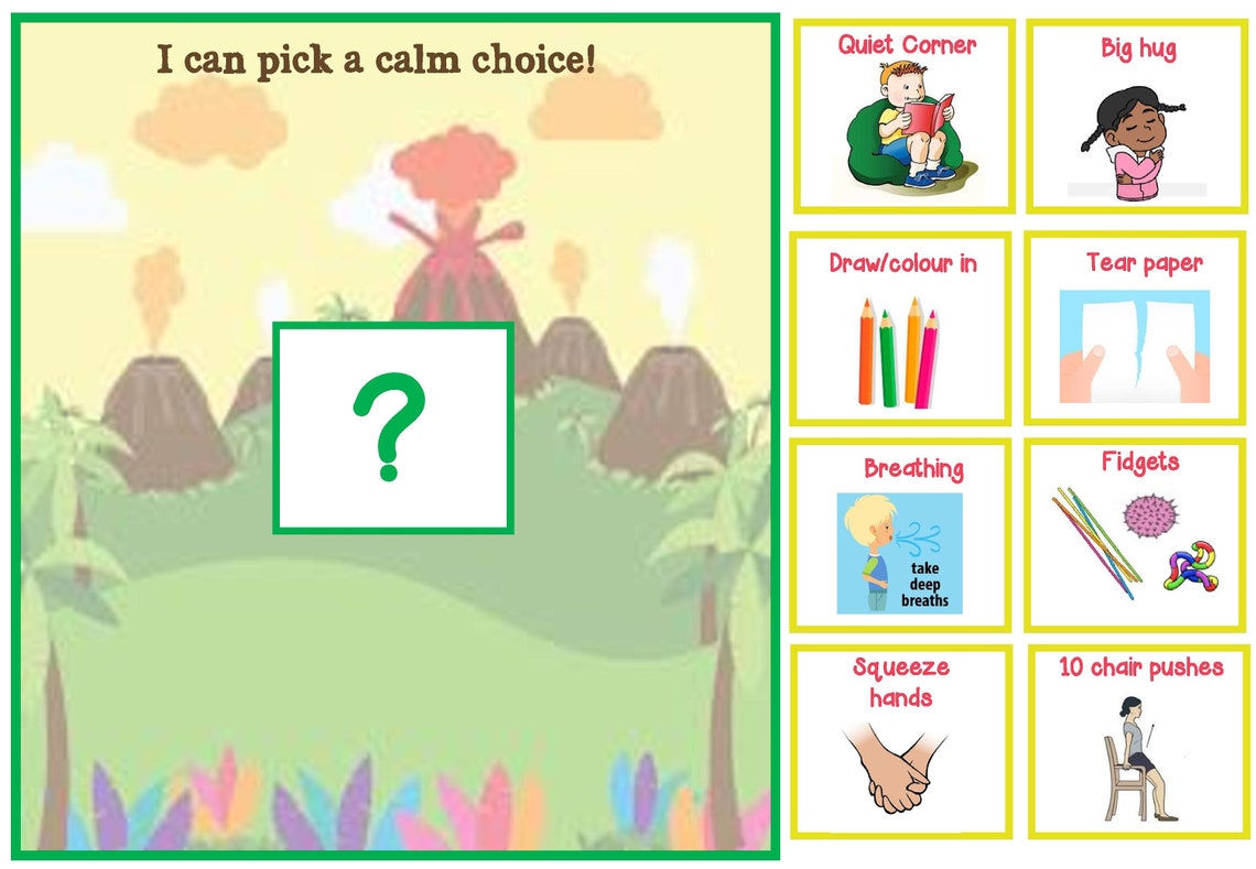 Dinosaur Emotional Scale Plus Calming Strategies - Etsy